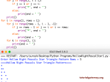 Python Program To Print Hollow Right Pascals Star Triangle