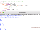 Python Program To Print Hollow Right Triangle Star Pattern