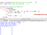Python Program To Print Hollow Square Star Pattern