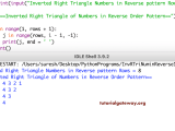Python Program To Print Inverted Right Triangle Numbers In Reverse