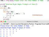 Python Program To Print Inverted Right Triangle Star Pattern