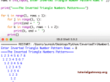 Python Program To Print Inverted Triangle Numbers Pattern