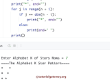 Python Program To Print K Star Pattern