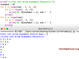 Python Program To Print Left Arrow Alphabets Pattern