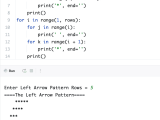 Python Program To Print Left Arrow Star Pattern