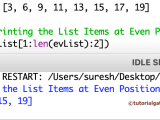 Python Program To Print List Items At Even Position