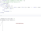 Python Program To Print M Star Pattern