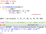 Python Program To Print Odd Numbers In An Array