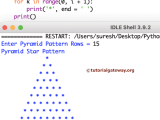 Python Program To Print Pyramid Star Pattern