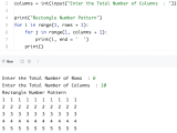 Python Program To Print Rectangle Number Pattern
