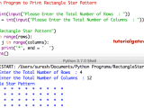 Python Program To Print Rectangle Star Pattern