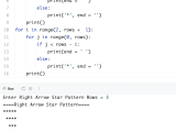 Python Program To Print Right Arrow Star Pattern
