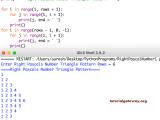 Python Program To Print Right Pascals Number Triangle