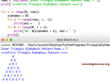Python Program To Print Triangle Alphabets Pattern