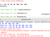 Python Program To Print Tuple Using String Formatting