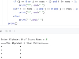 Python Program To Print U Star Pattern