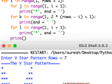 Python Program To Print V Star Pattern