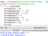 Python Program To Print W Star Pattern