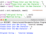 Python Program To Replace Characters In A String