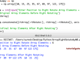 Python Program To Right Rotate A Numpy Array By N