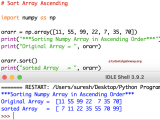 Python Program To Sort Array In Ascending Order
