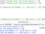 Python Program To Swap Two Numbers