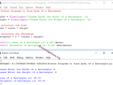 Python Program To Find Area Of A Rectangle