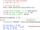 Python Program To Find Area Of A Triangle