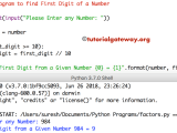 Python Program To Find First Digit Of A Number