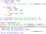 Python Program To Find Gcd Of Two Numbers