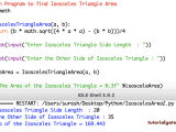 Python Program To Find Isosceles Triangle Area