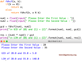 Python Program To Find Lcm Of Two Numbers