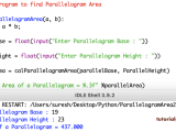 Python Program To Find Parallelogram Area