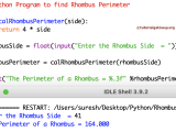 Python Program To Find Rhombus Perimeter