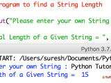 Python Program To Find A String Length