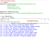 Python Sql Where Clause