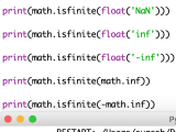 Python Isfinite