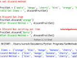 Python Set Discard