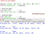 Python Set Pop