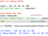 Python Set Remove Method