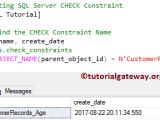 Sql Check Constraint