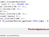 Sql Check Constraint