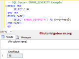 Sql Error Severity