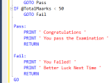 Sql Goto Statement