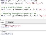 Sql Left Function