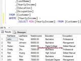 Sql Min Function