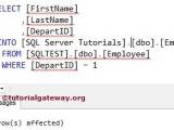 Sql Select Into Statement