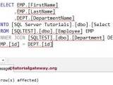 Sql Select Into Statement
