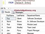 Sql Select Into Statement