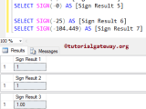 Sql Sign Function